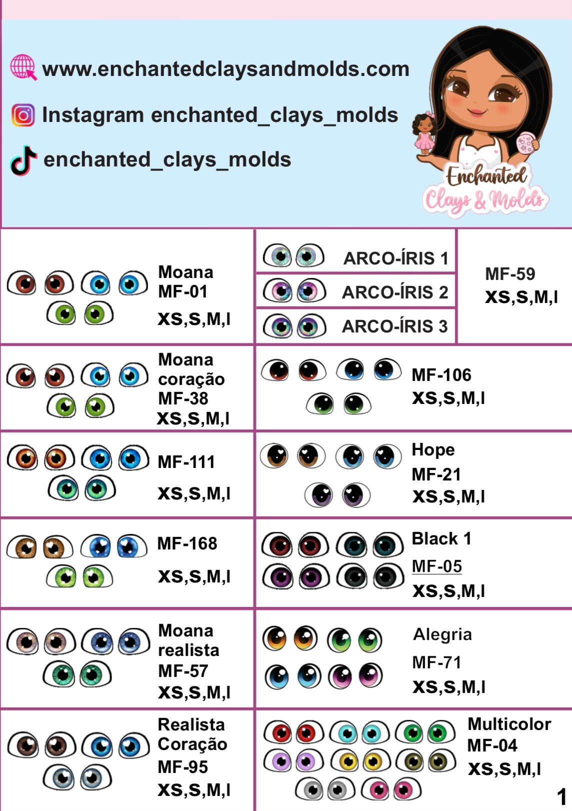 Resin Eyes Size M – Enchanted Clays and Molds